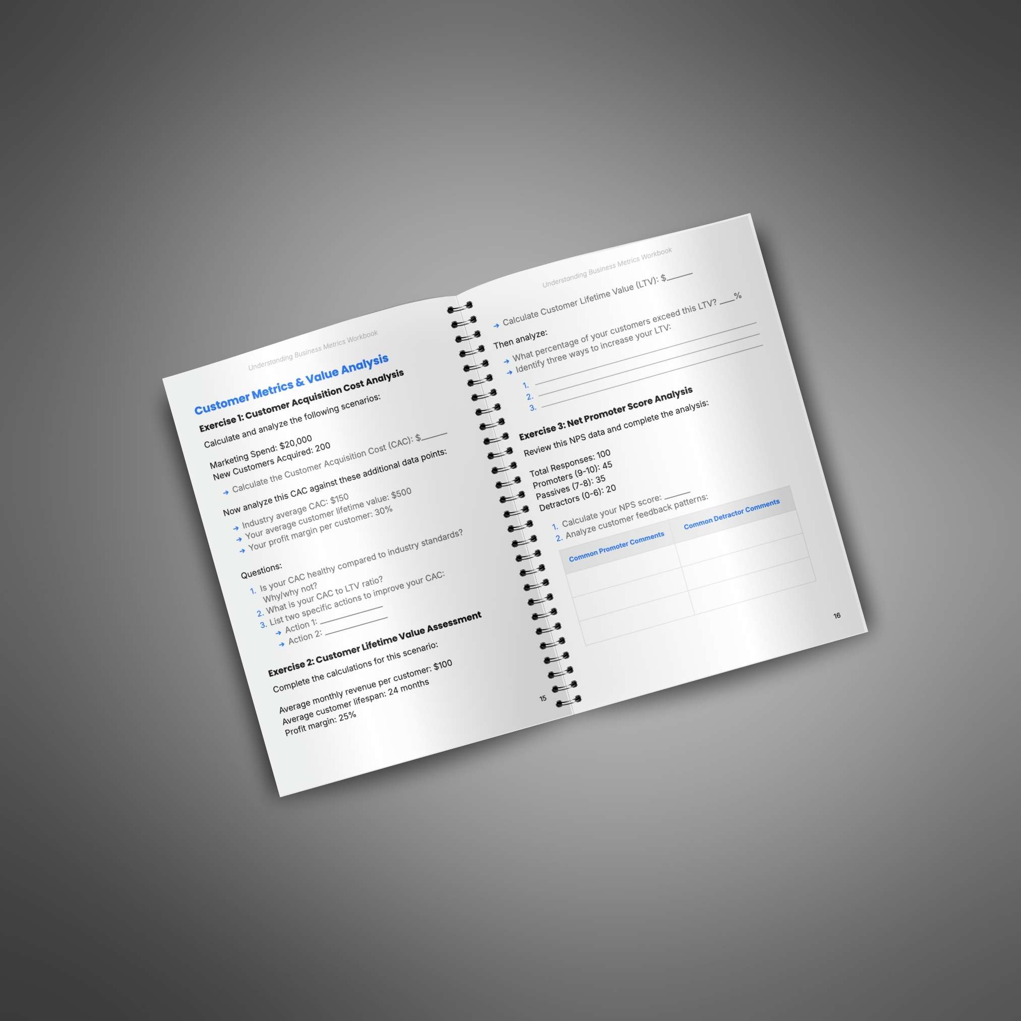Understanding Business Metrics - Workbook | Entrepedia